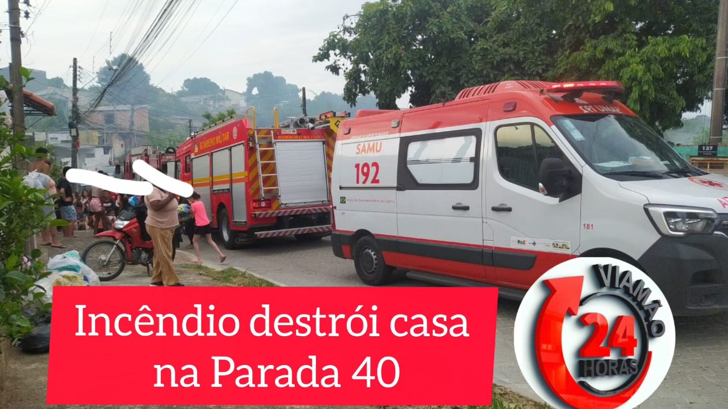 Incêndio destrói casa na Parada 40, em Viamão | Viamo 24h